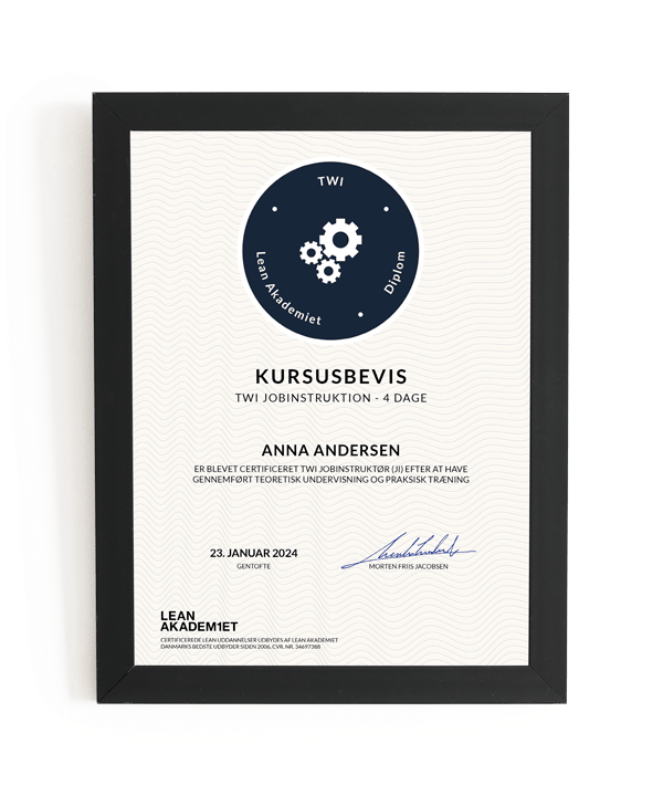 Kursusforløb i TWI Jobinstruktion - fire intensive kursusdage